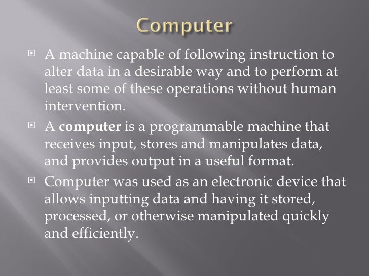 Introduction To Basic Computer Concepts Presentation