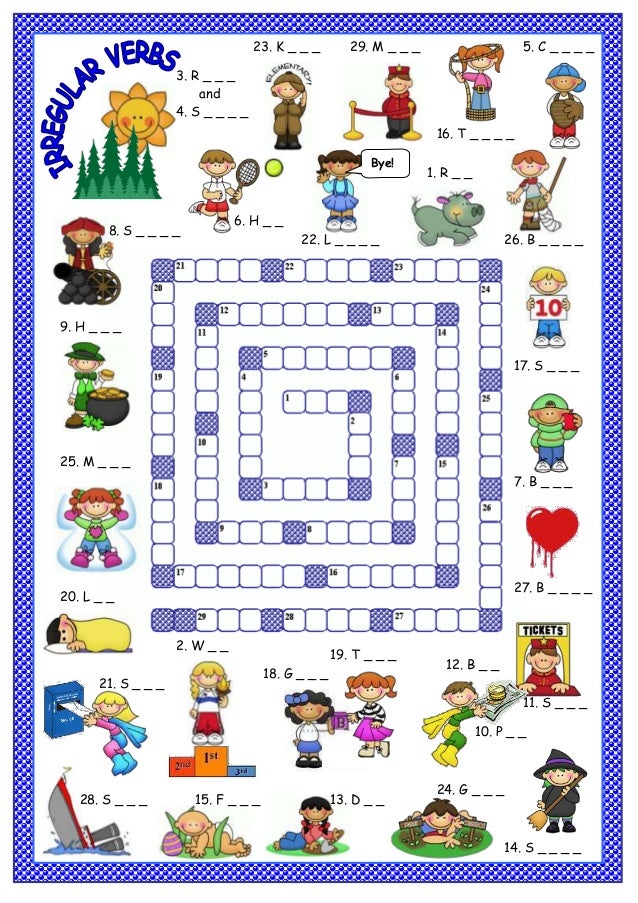 Irregular Verbs Fun Activities Design Talk