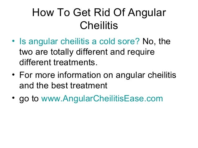 Is Angular Cheilitis A Cold Sore