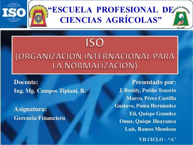 Iso organizacion internacional para la normalizacion Iso organizacion internacional para la normalizacion