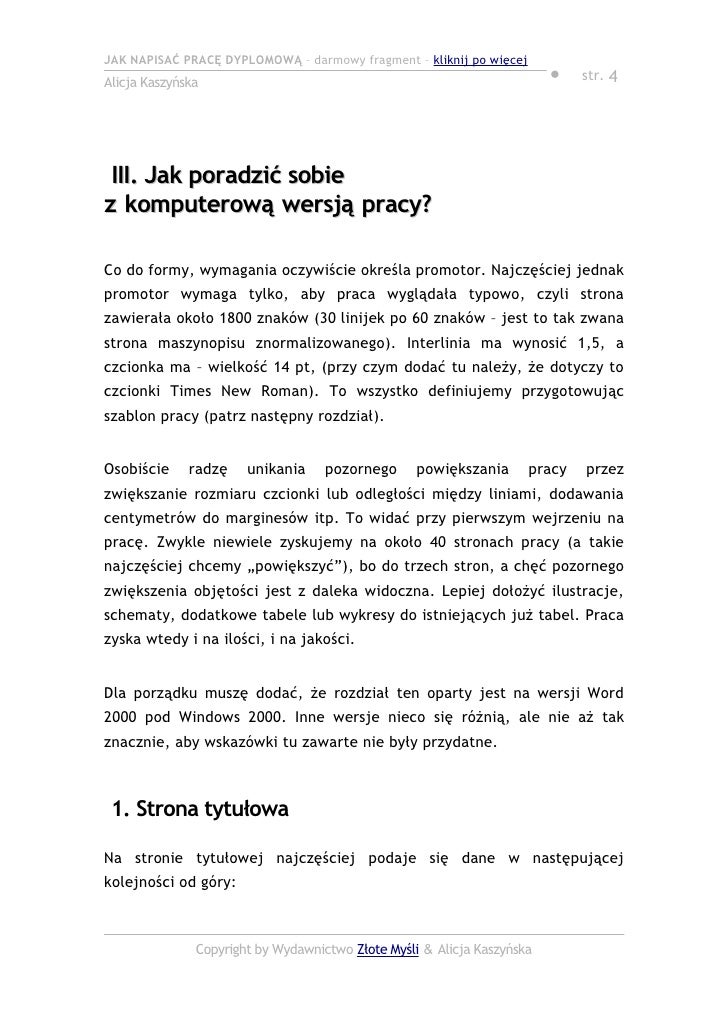 Jak Napisac Prace Dyplomowa Fragment