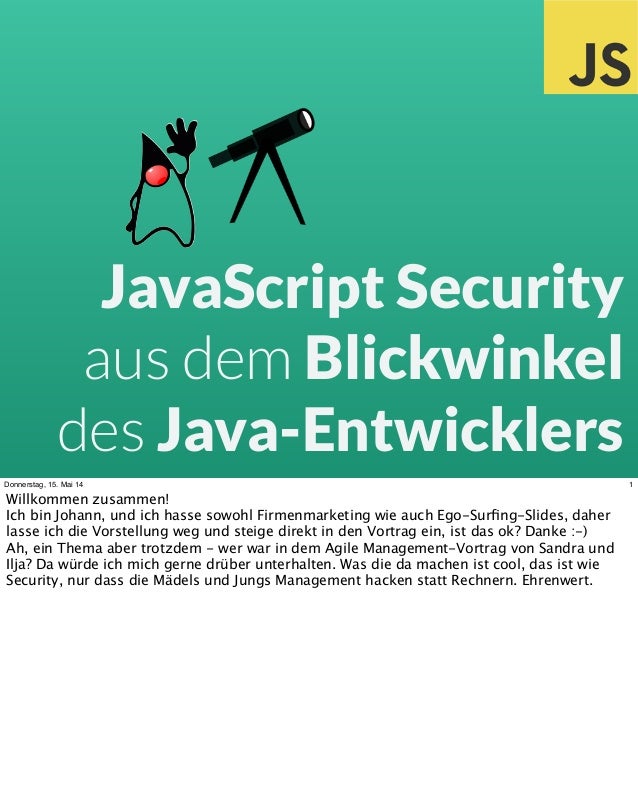Java Script Security For Java Developers
