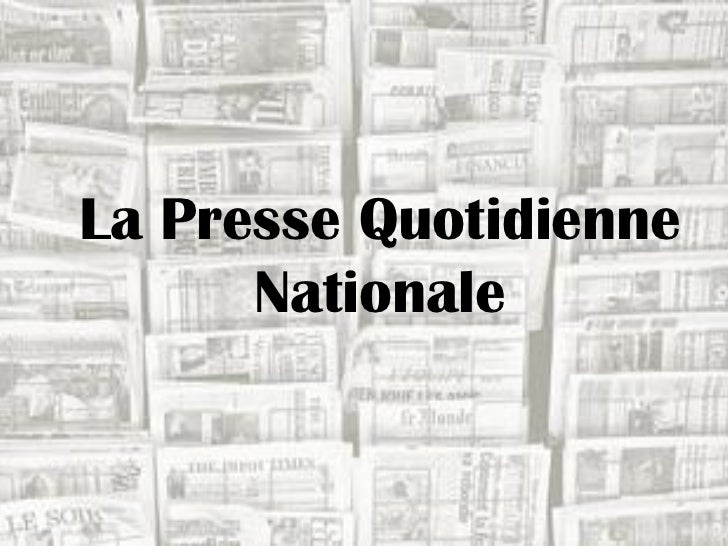 La Presse Quotidienne Nationale