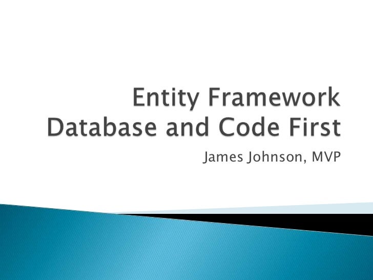 Entity Framework Database And Code First