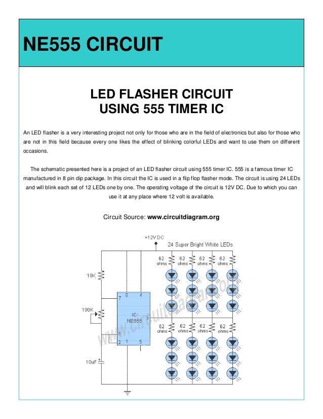 Led Flasher Using 555 Timer Ic