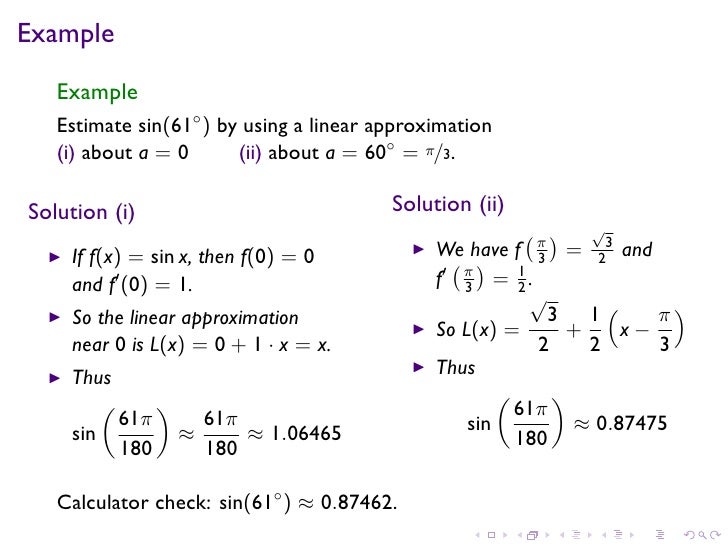 Lesson 13: Linear Approximation