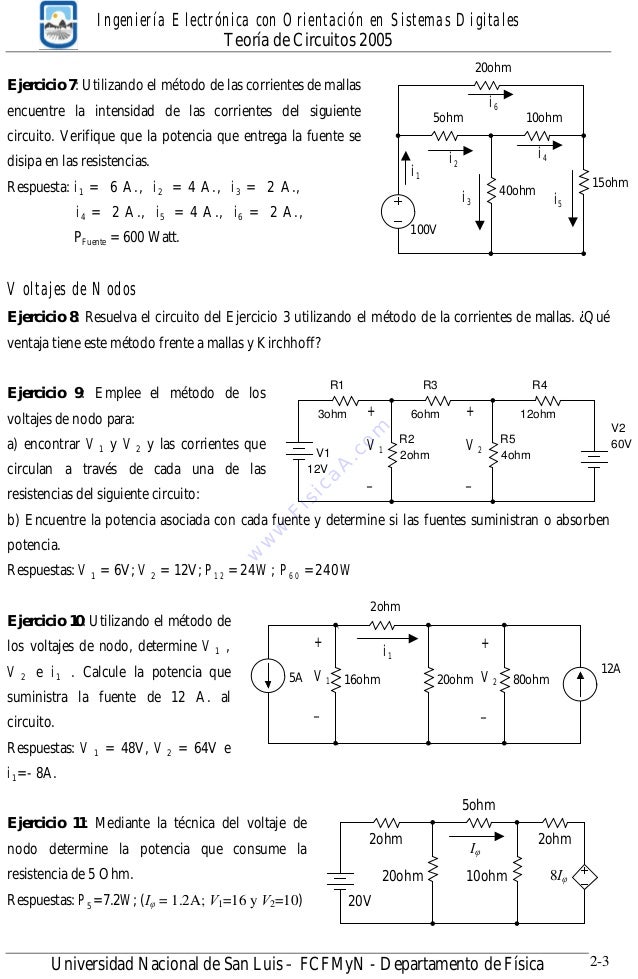 Leyes de kirchhoff ejercicios resueltos 1