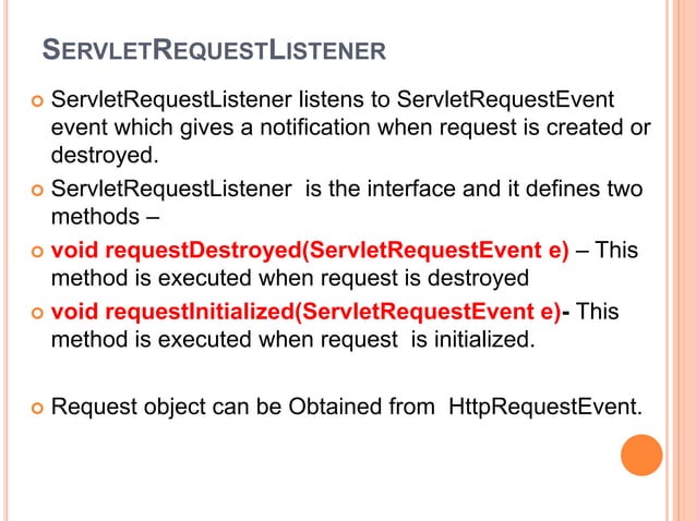 Listeners And Filters In Servlet PPT