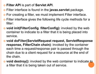 Listeners And Filters In Servlet PPT