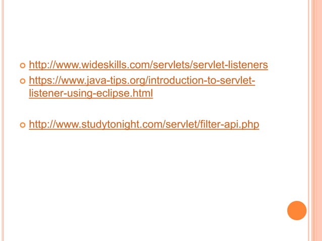 Listeners And Filters In Servlet PPT