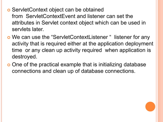 Listeners And Filters In Servlet PPT