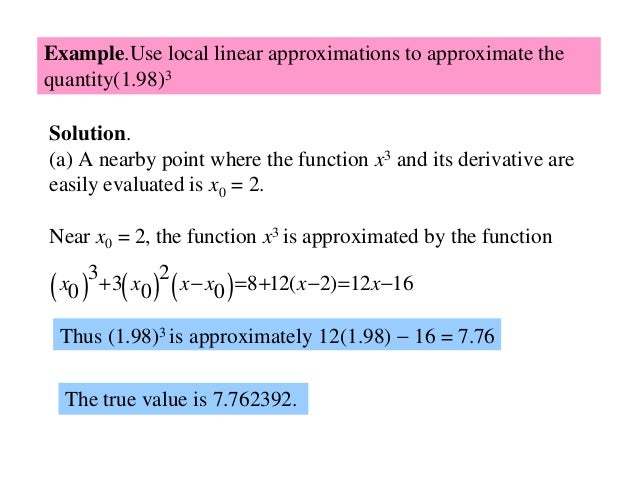 Local Linear Approximation