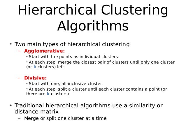 Hierarchical Clustering Hierarchical Clustering