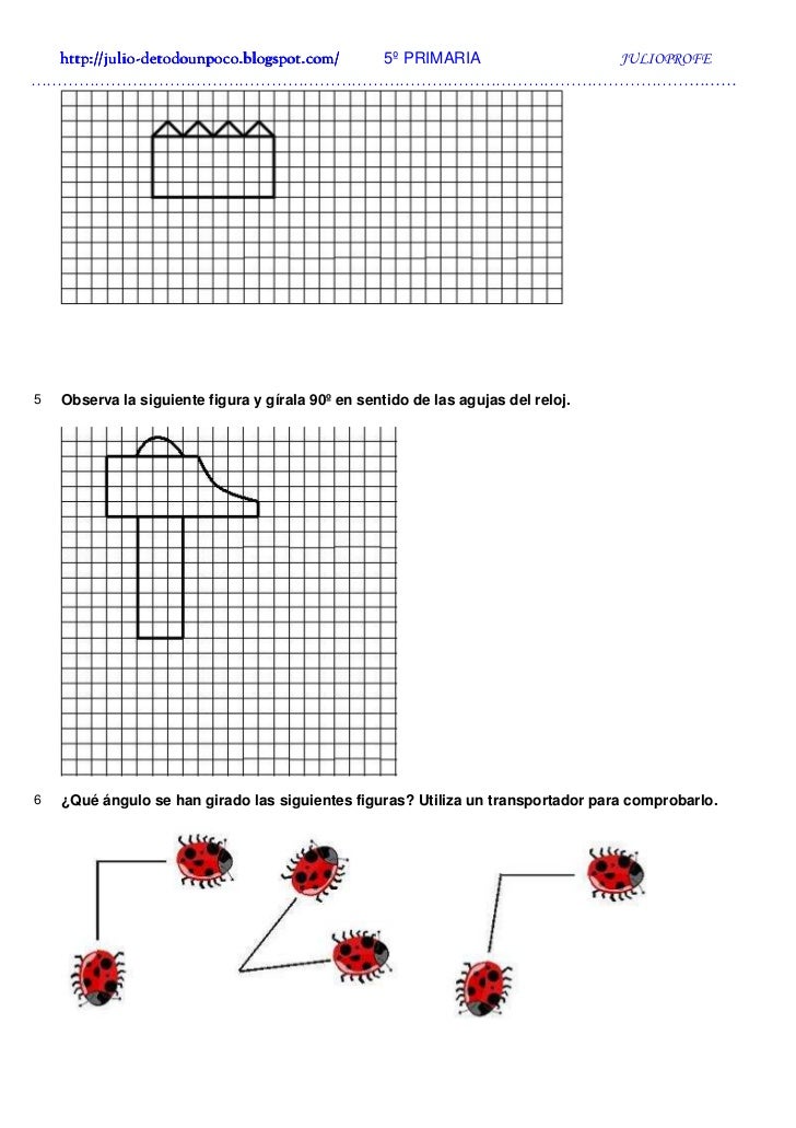 Los movimientos en el plano Ejercicios + Solucionarios