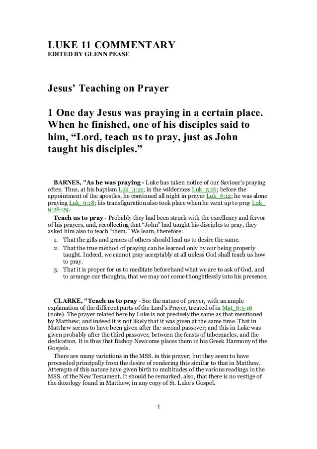 Luke 11 Commentary luke-11-commentary