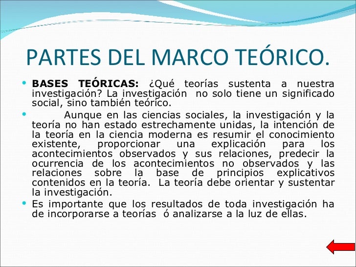 Marco Teórico De La Investigación