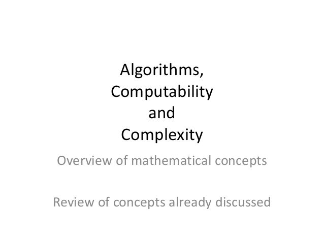 Computability And Complexity 