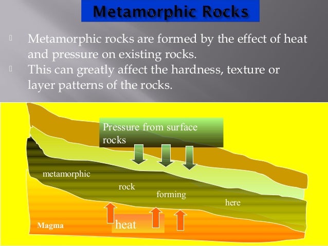 Metamorphic rocks process of formation 2014
