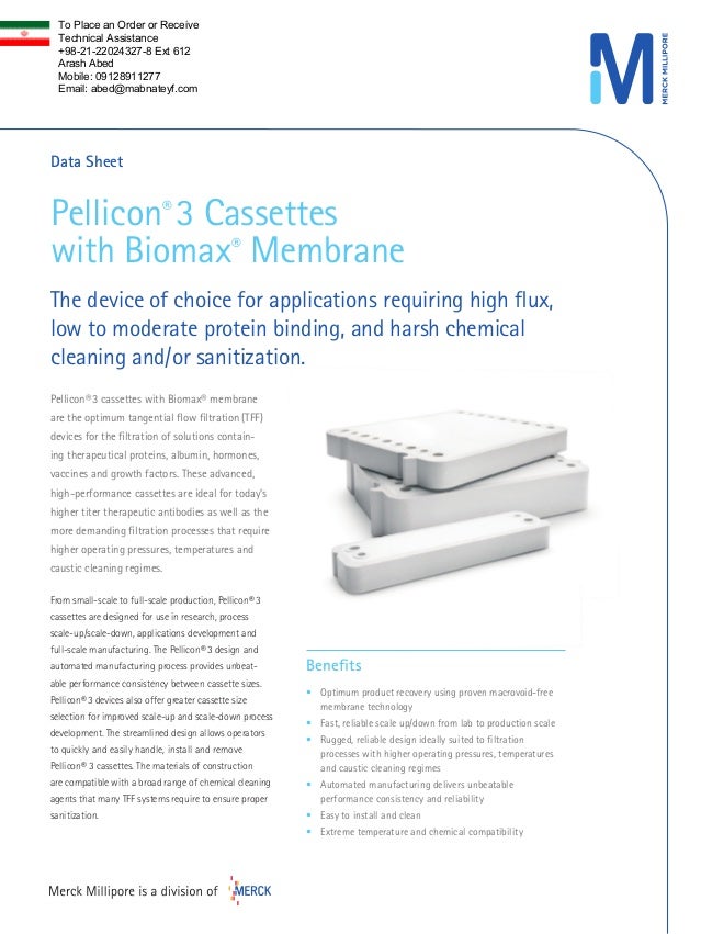 Pellicon 3 biomax membrane Pellicon 3 biomax membrane