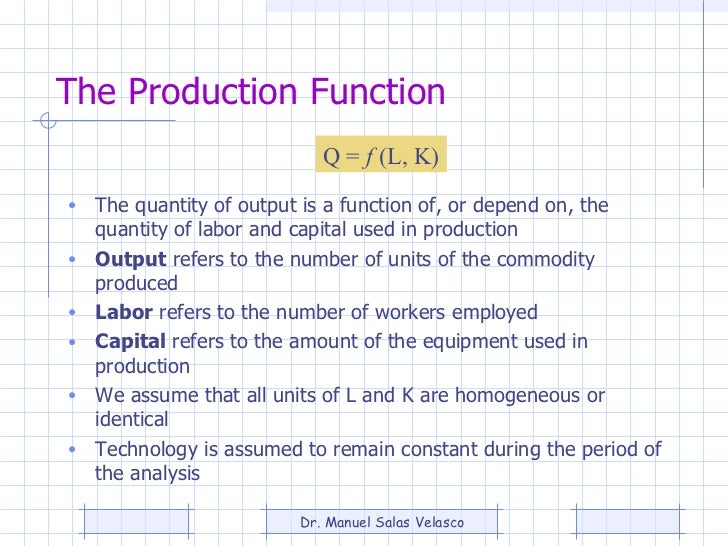 Microeconomics: Production Theory