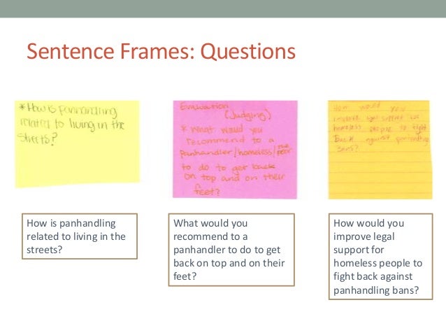 Sentence Frames from Two Perspectives