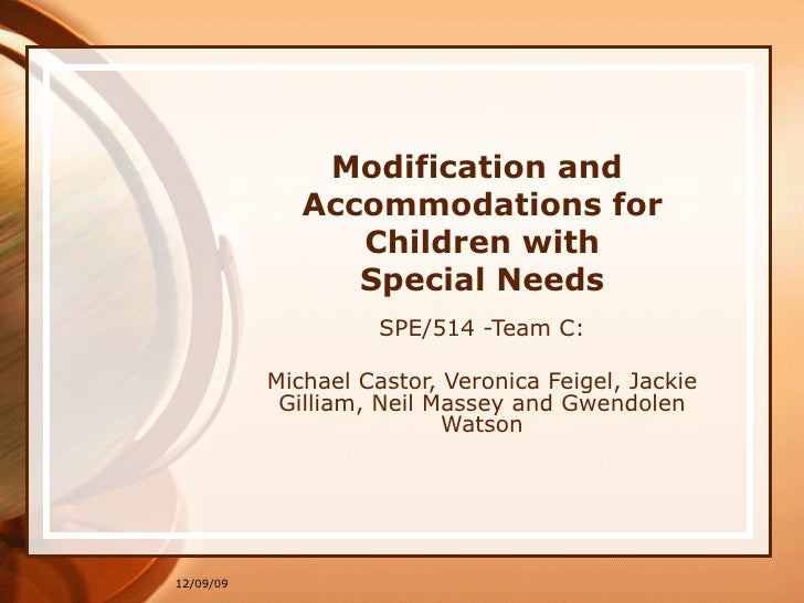 Assessment Modifications For Special Needs Students / Special Ed ... Assessment Modifications For Special Needs Students / Special Ed ...