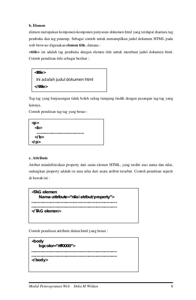 WEB EDUKASI & E-LEARNING: WEB DASAR
