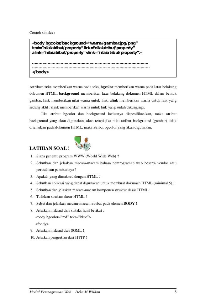 WEB EDUKASI & E-LEARNING: WEB DASAR