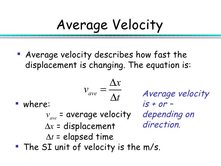 Motion in one direction