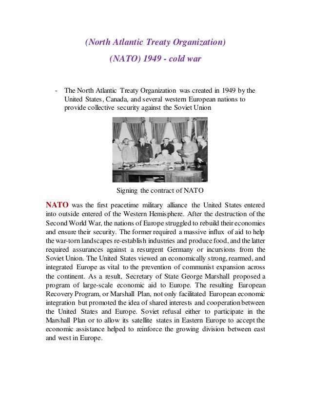 North Atlantic Treaty Organization 1949