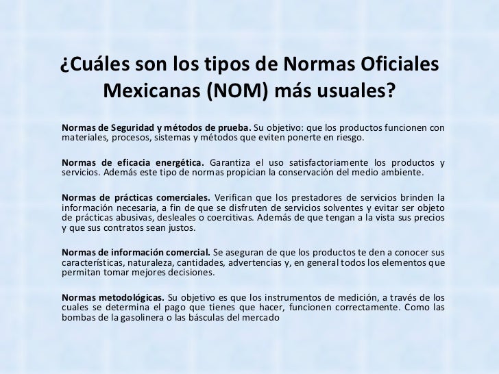 Normas Oficiales Mexicanas
