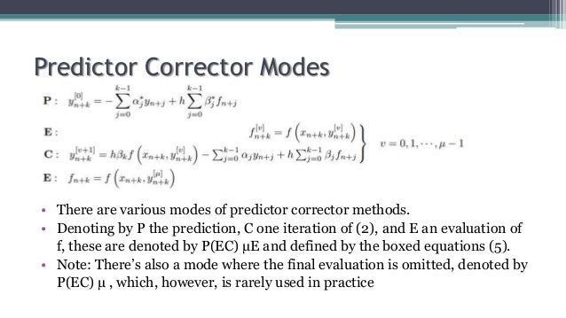 Milne S Predictor Corrector Method