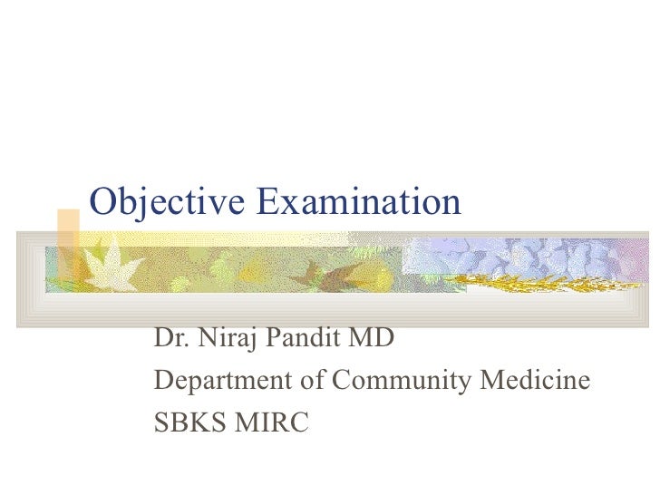 Objective Test Guide Objective Test Guide