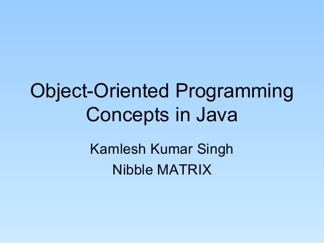 Oops Concept Java
