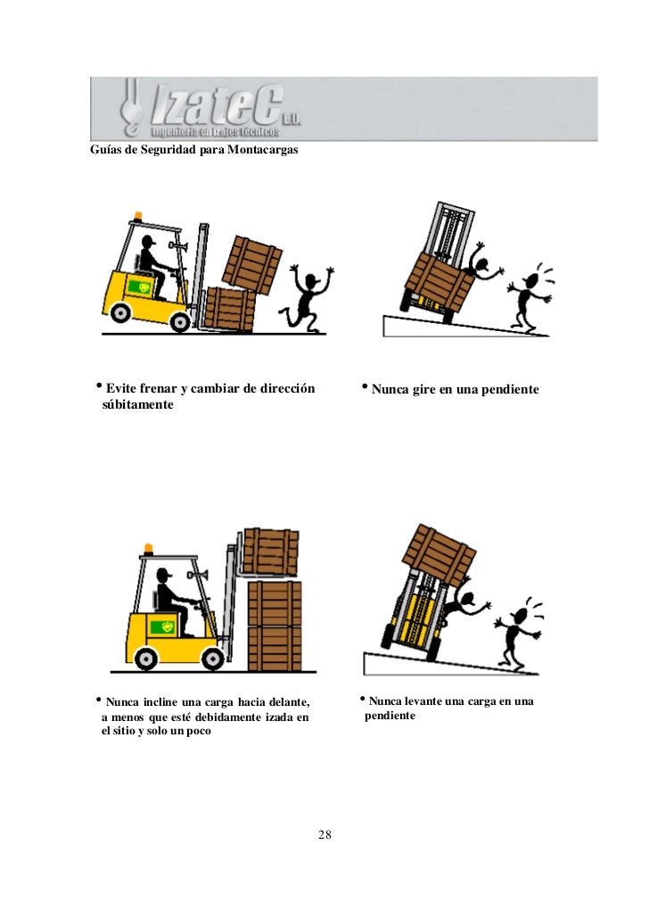 Operacion segura de montacargas