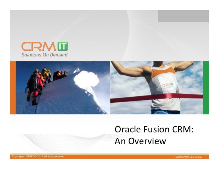 Oracle fusion crm an overview Oracle fusion crm an overview