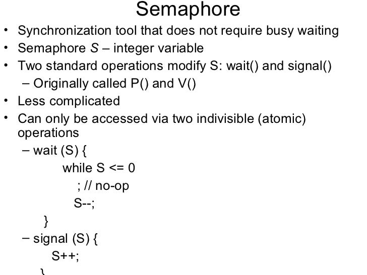 Os Process Synchronization Semaphore And Monitors