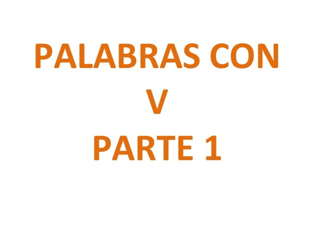 Palabras con v - Imagui