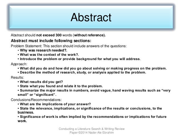 Literature Review Abstract Example Articleentitled x fc2