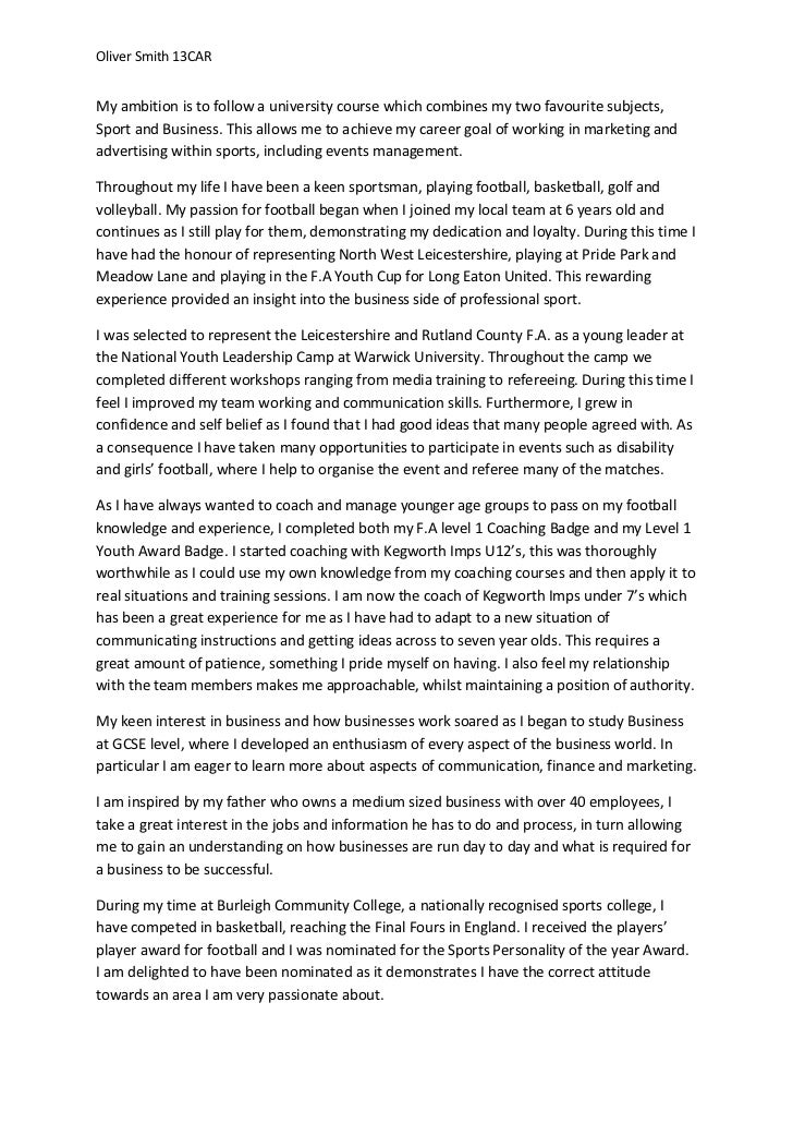 Sport Science Personal Statement Help Sport Science Personal Statement Help