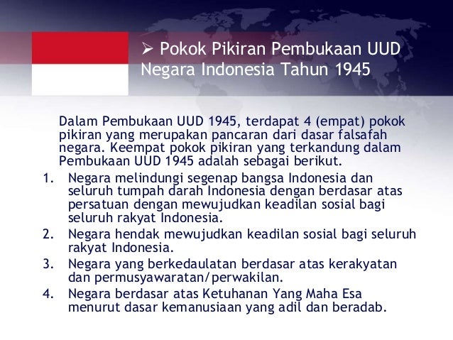 Isi Pikiran Dalam Pembukaan Uud 1945 Belajar Ppkn