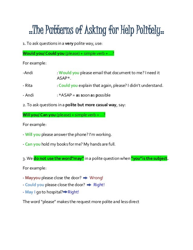 Polite Request Polite Request