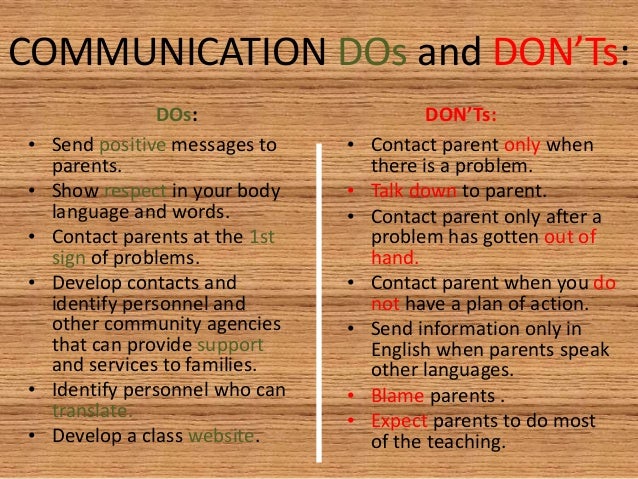 Positive & effective parent communication nto 2014