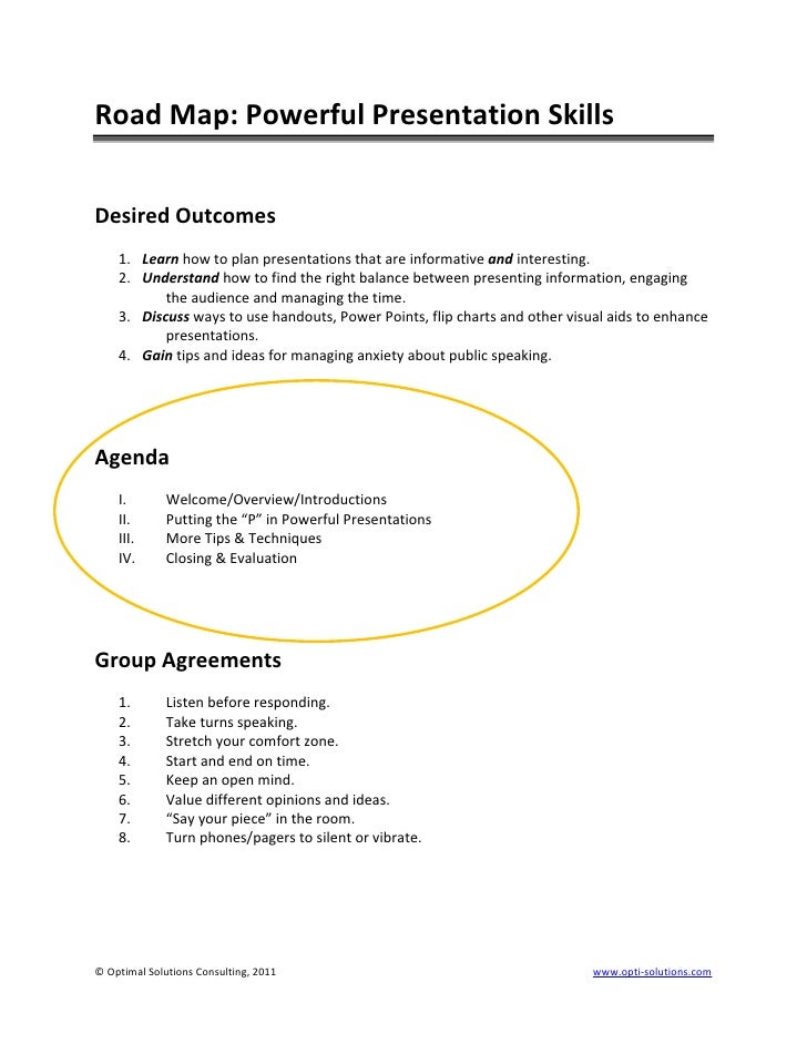 Powerful Presentation Skills Training Outline example Powerful Presentation Skills Training Outline example