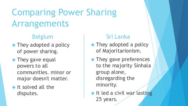 Power Sharing in belgium and sri lanka class 10
