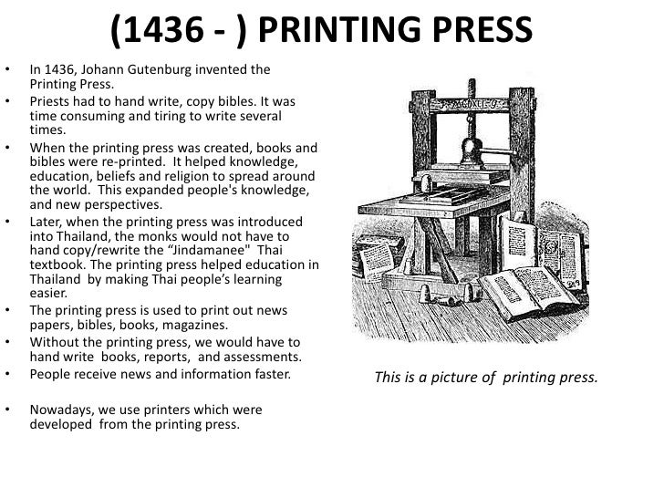Printing Press Renaissance Facts at Kimberly Mayer blog