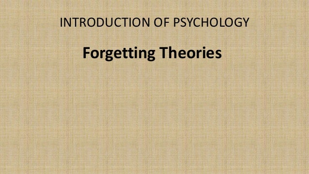 Forgetting Psychology