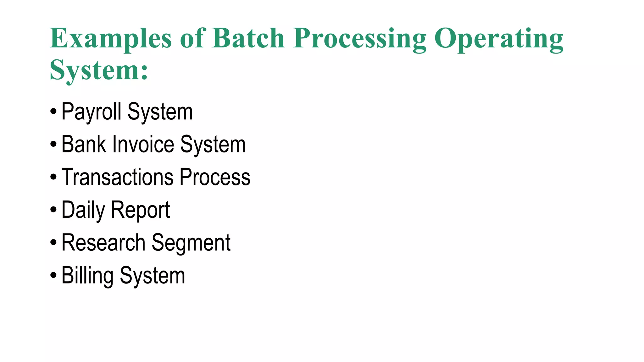 Operating System Types Examples Advantages Disadvantages Pptx Operating Systems Computer