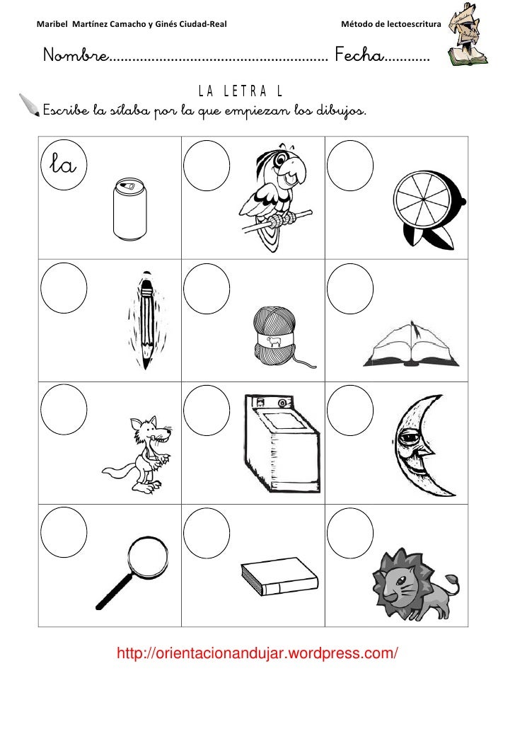 Programa de lectoescritura consonante L