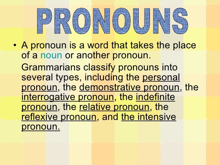 What does pronoun mean - pinoycclas